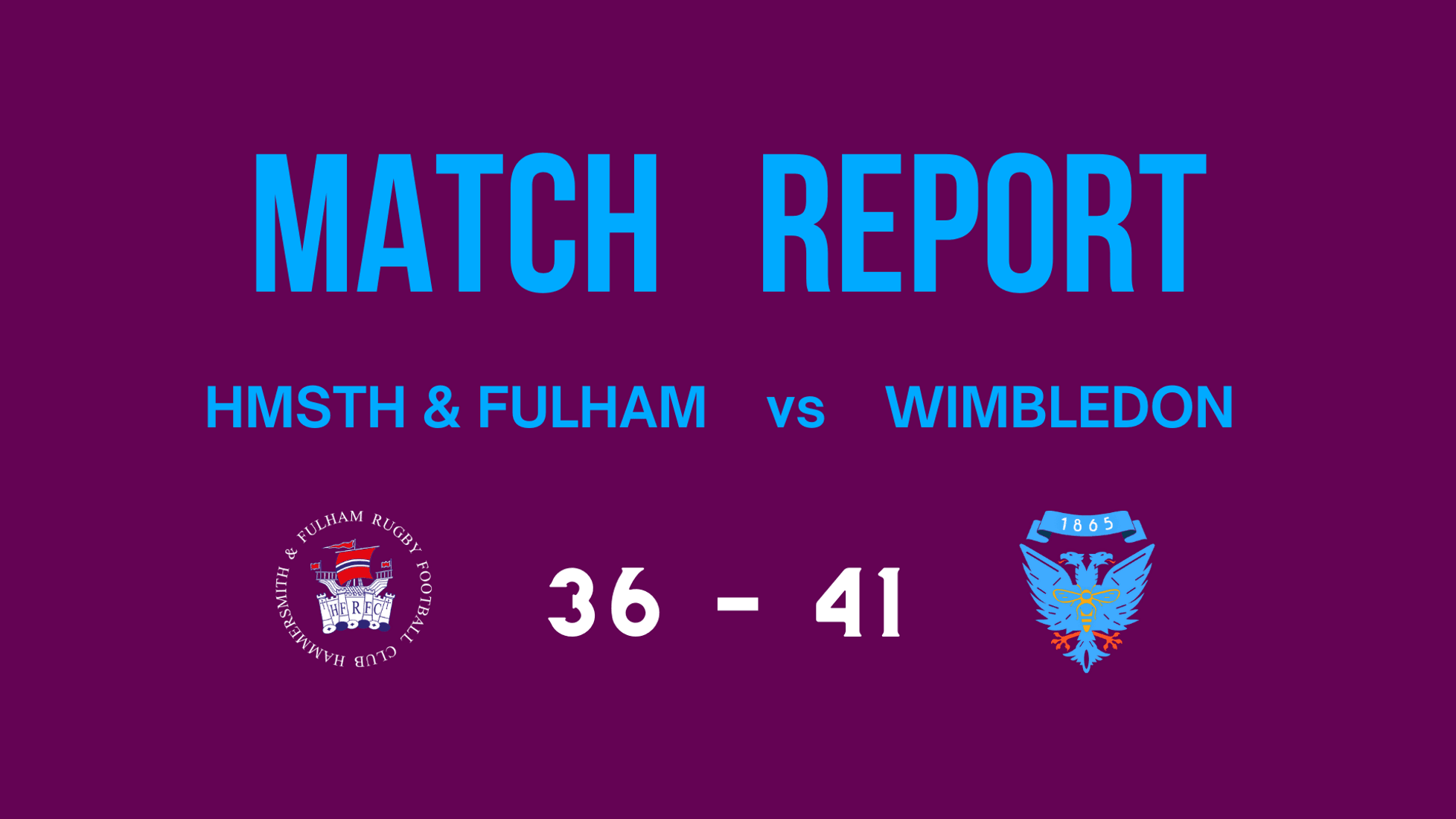 News - Wimbledon RFC