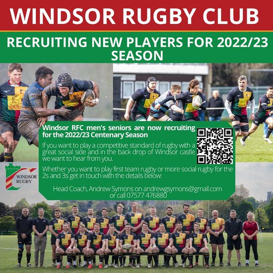 Windsor Rugby Club news June 2022